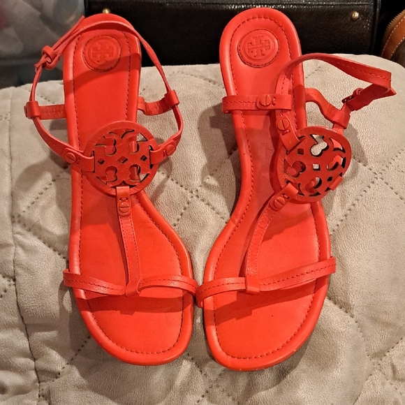 Tory Burch | Shoes | Tory Burch Womens Bright Red Sandals Size | Poshmark